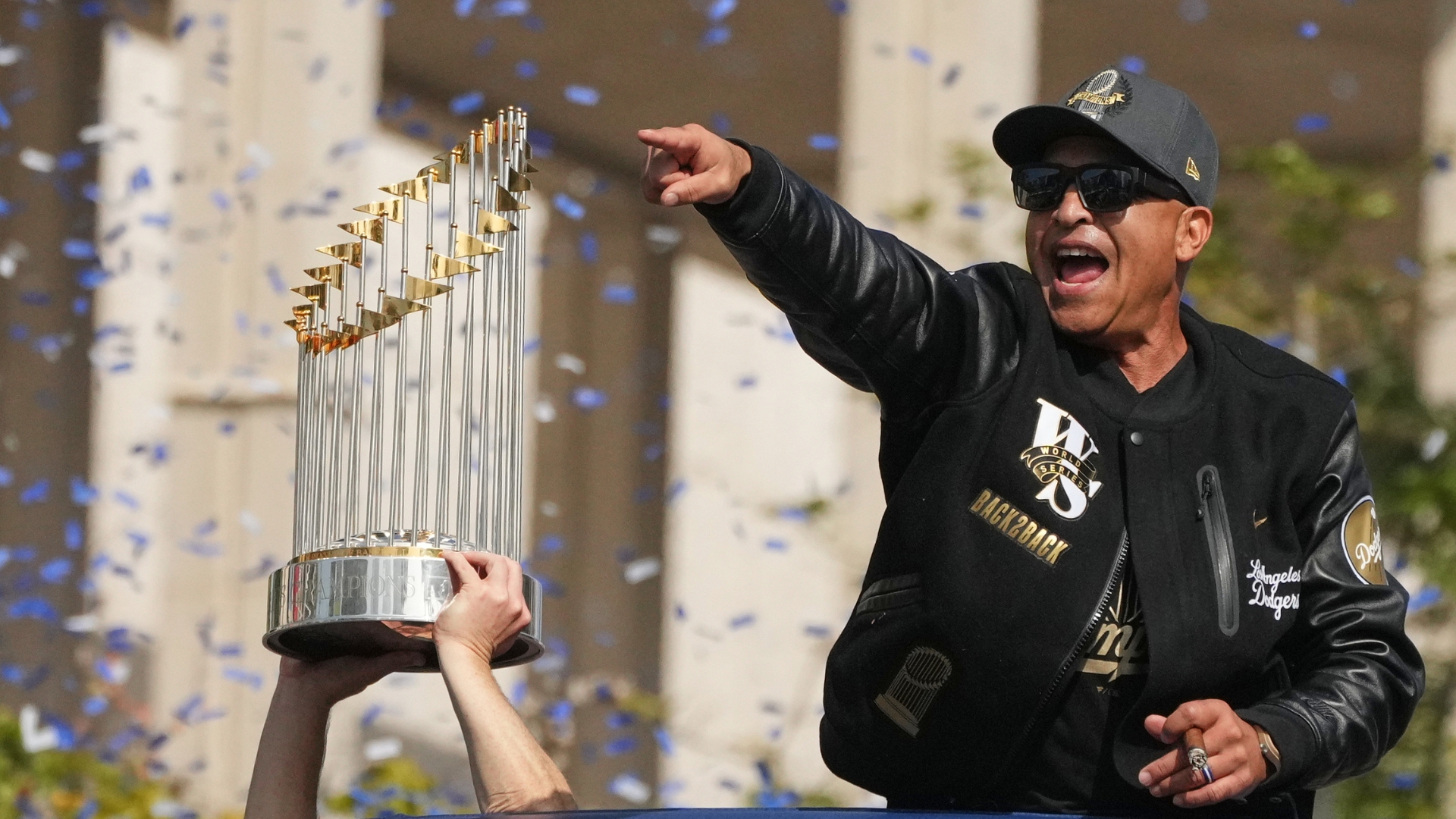 Ice Cube delivers Commissioner's Trophy to Dodger Stadium fan event ...