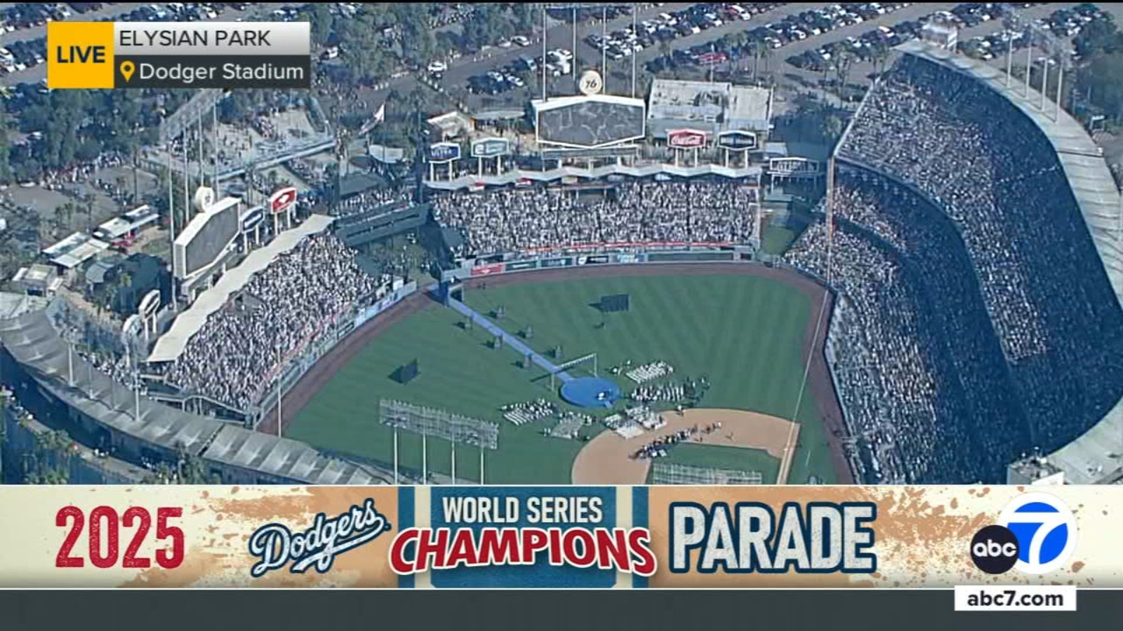 World Series champions back at Dodger Stadium - ABC7 Los Angeles
