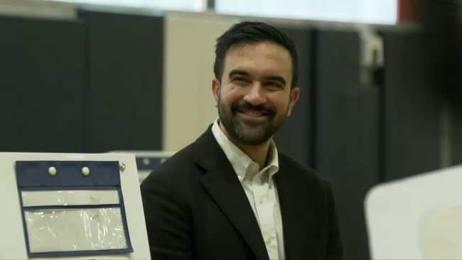Candidate Zohran Mamdani casts his vote in NYC mayoral election - ABC7 ...