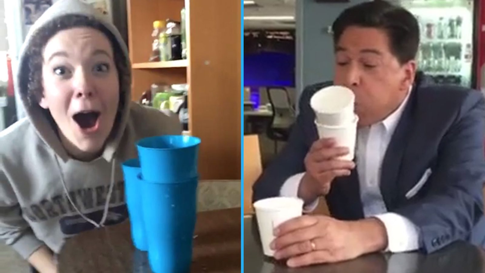 Forget flipping water bottles! #CupBlowingChallenge sweeps social media ...