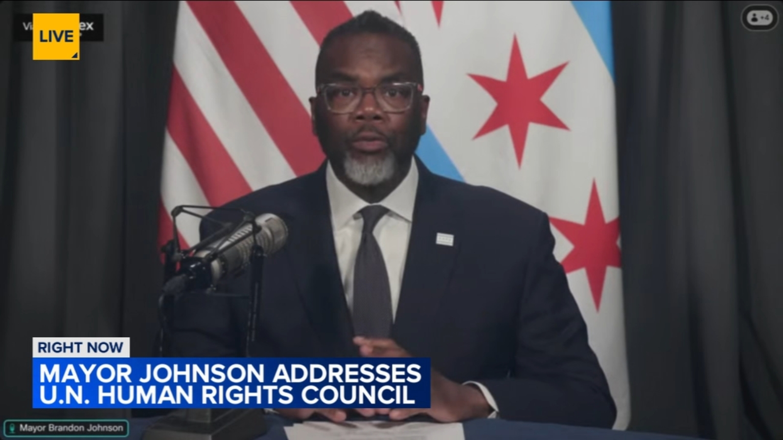 Chicago Mayor Brandon Johnson speaks before UN Human Rights Council ...