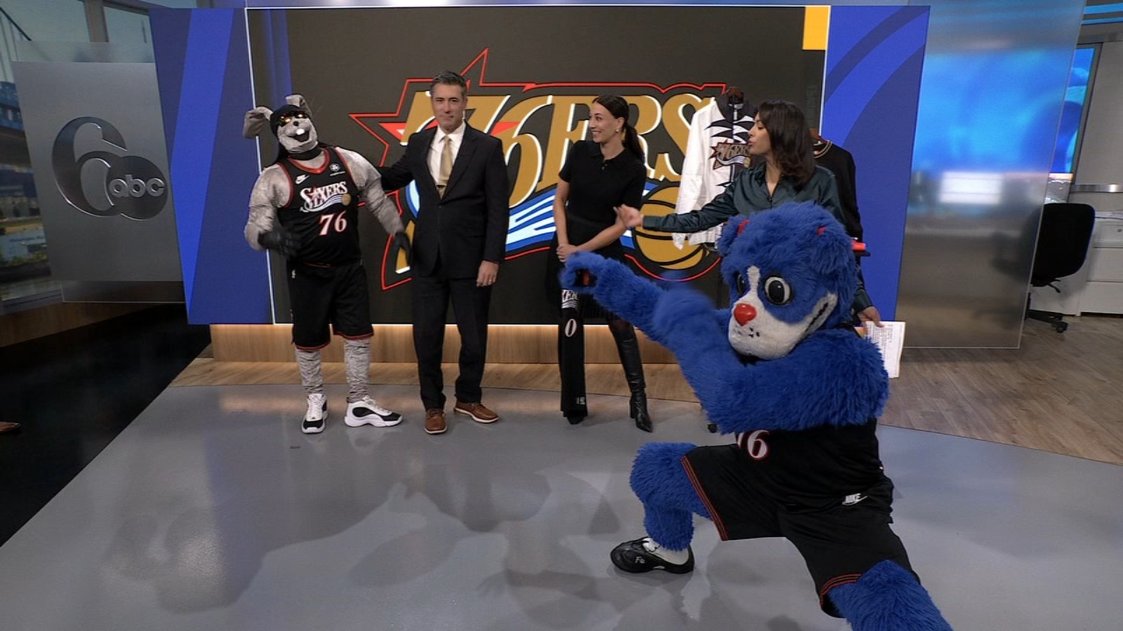 Philadelphia 76ers mascots visited Action News Mornings - 6abc Philadelphia
