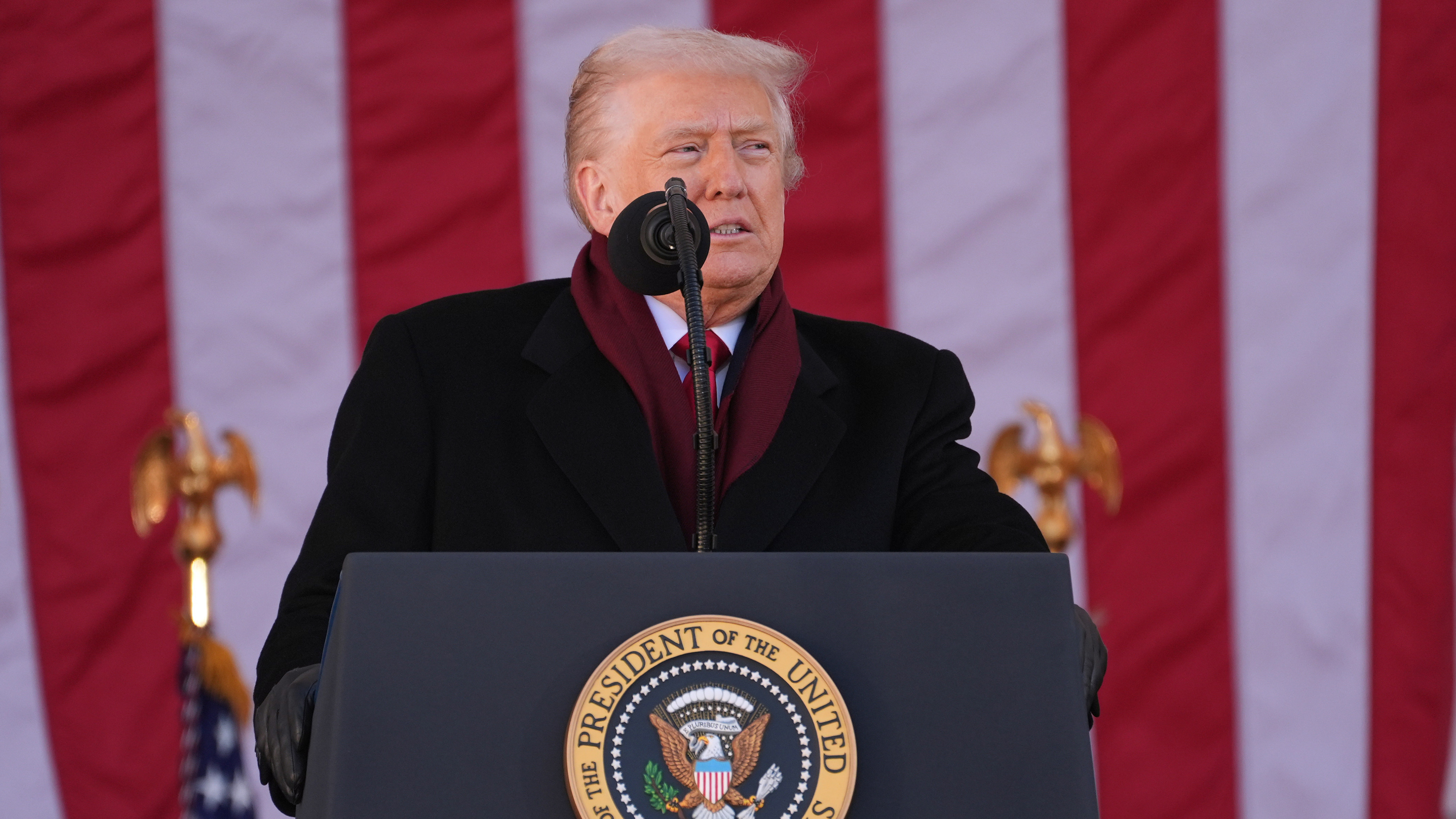 Trump touts 'very big victory' on shutdown in Veterans Day speech ...