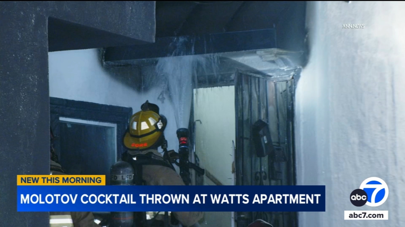 Molotov cocktail thrown at Watts apartment, police say - ABC7 Los Angeles