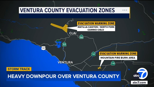 Evacuation warnings issued for parts of Ventura County - ABC7 Los Angeles