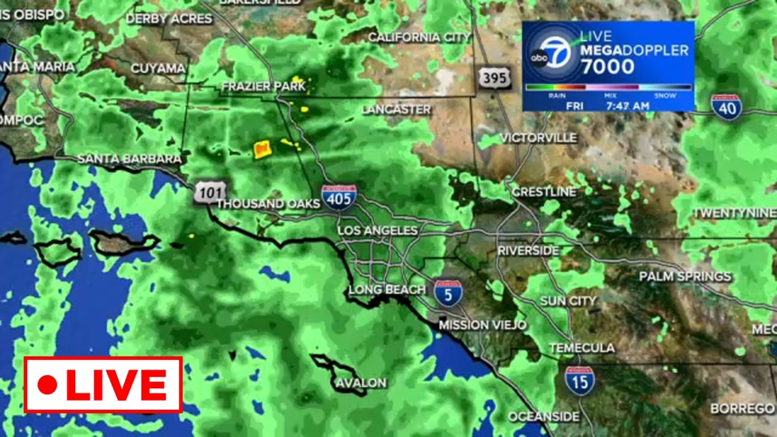 WATCH LIVE: Track the rain with Megadoppler 7000 - ABC7 Los Angeles