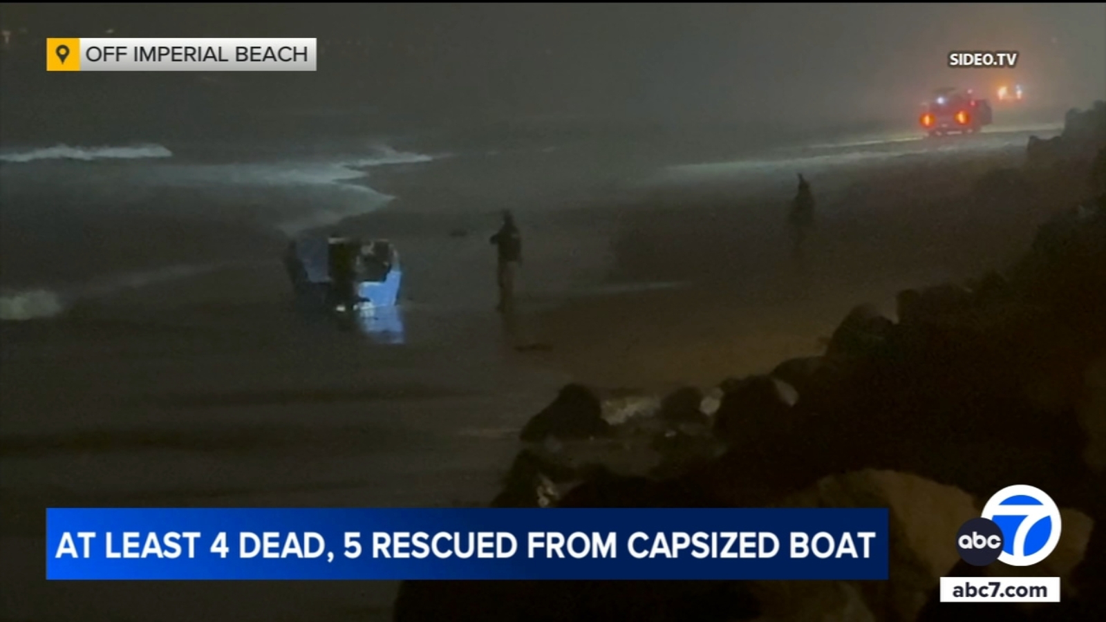 4 killed, 5 rescued after boat capsizes near San Diego beach, Coast ...