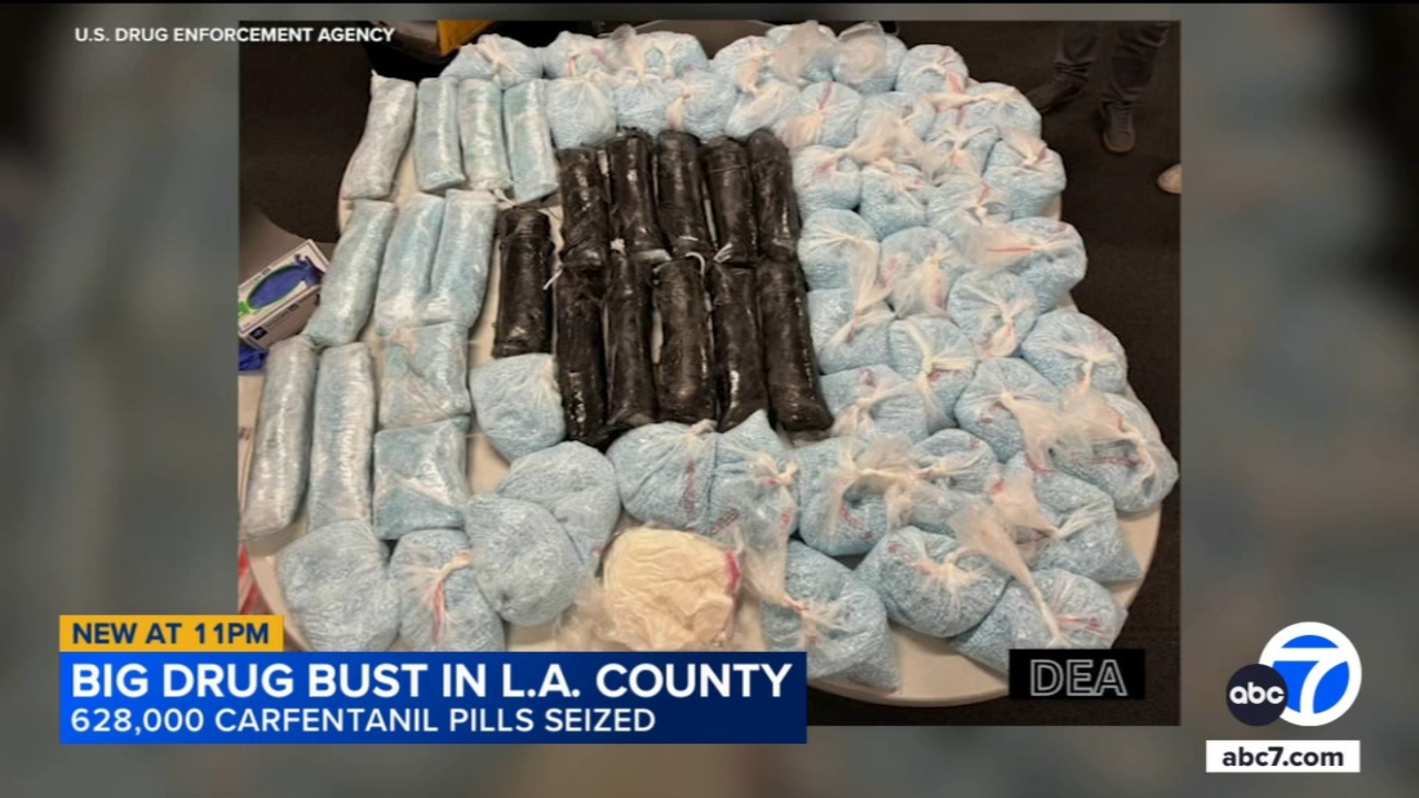 628,000 carfentanil pills seized in Los Angeles County DEA operation ...