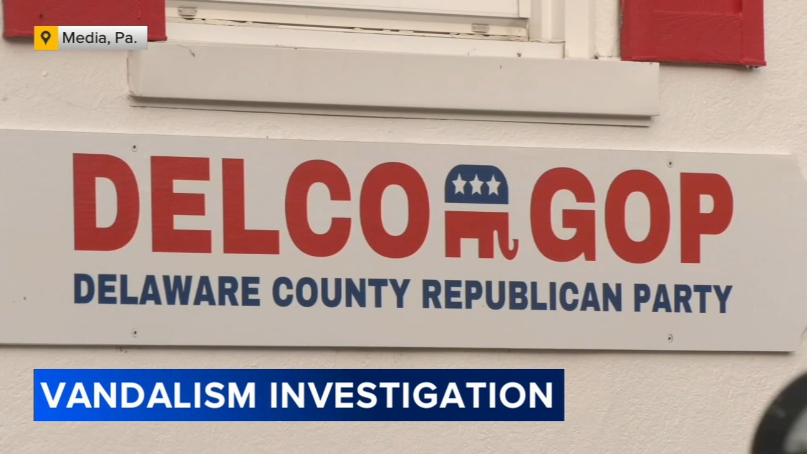 Delaware County Republican headquarters vandalized - 6abc Philadelphia