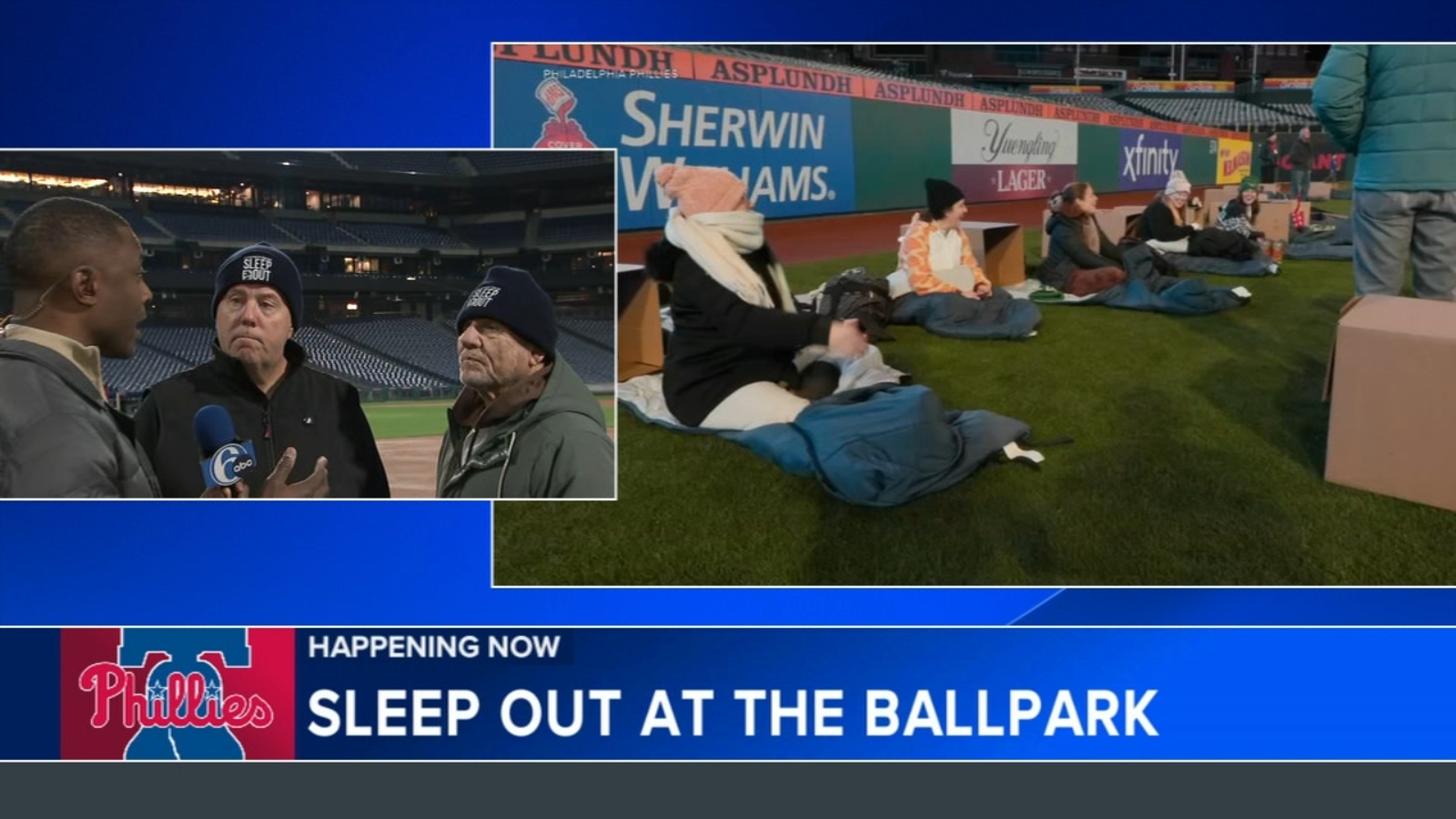 Phillies hosts first-ever "Sleep Out" event at Citizens Bank Park ...