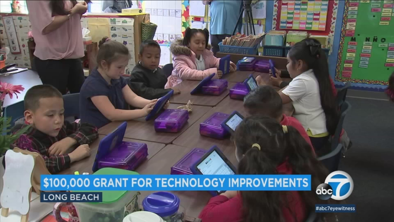 Long Beach school gets new tech w/ $100K grant - ABC7 Los Angeles