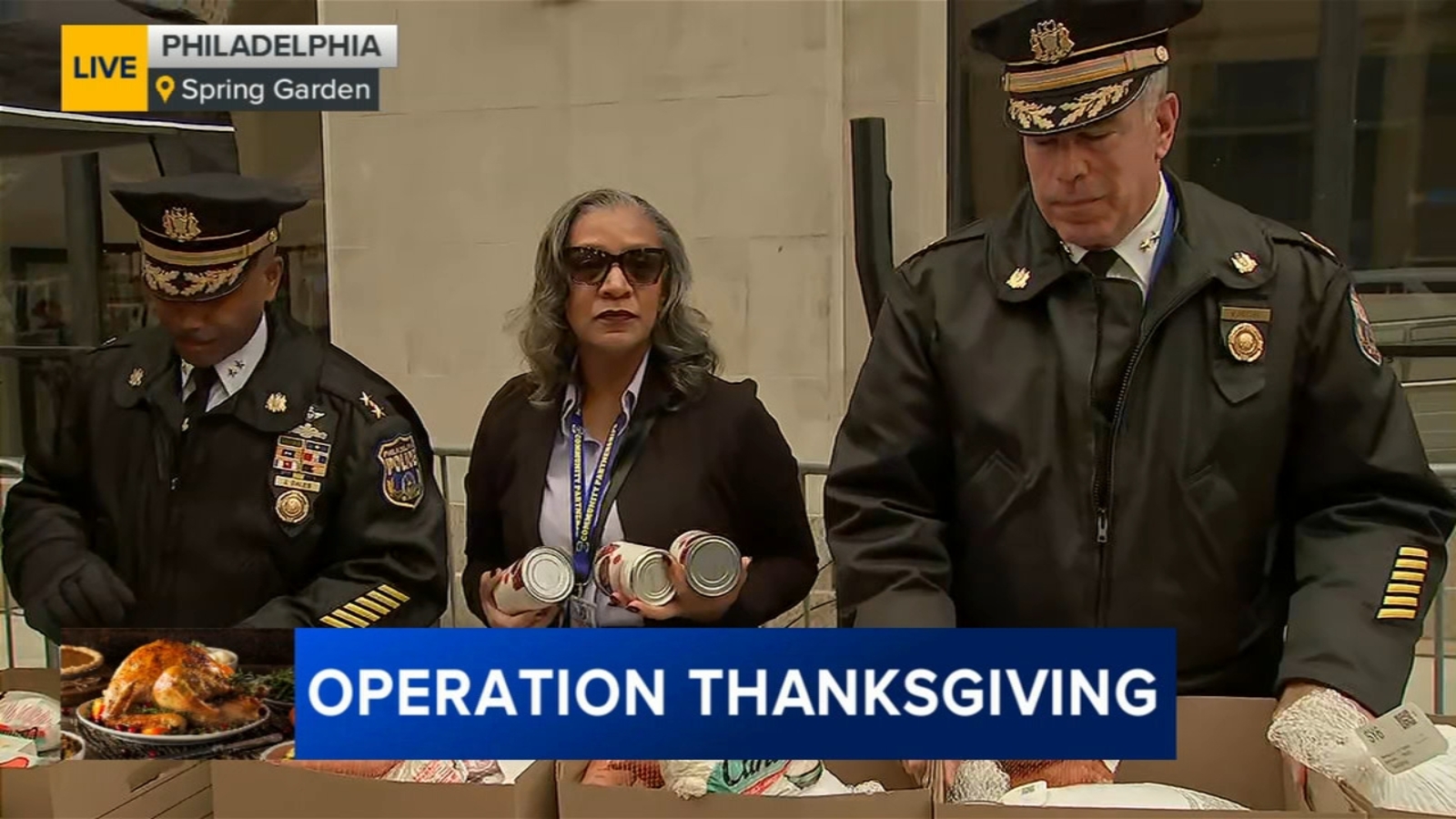 Philadelphia police deliver holiday meals to families in need as part ...