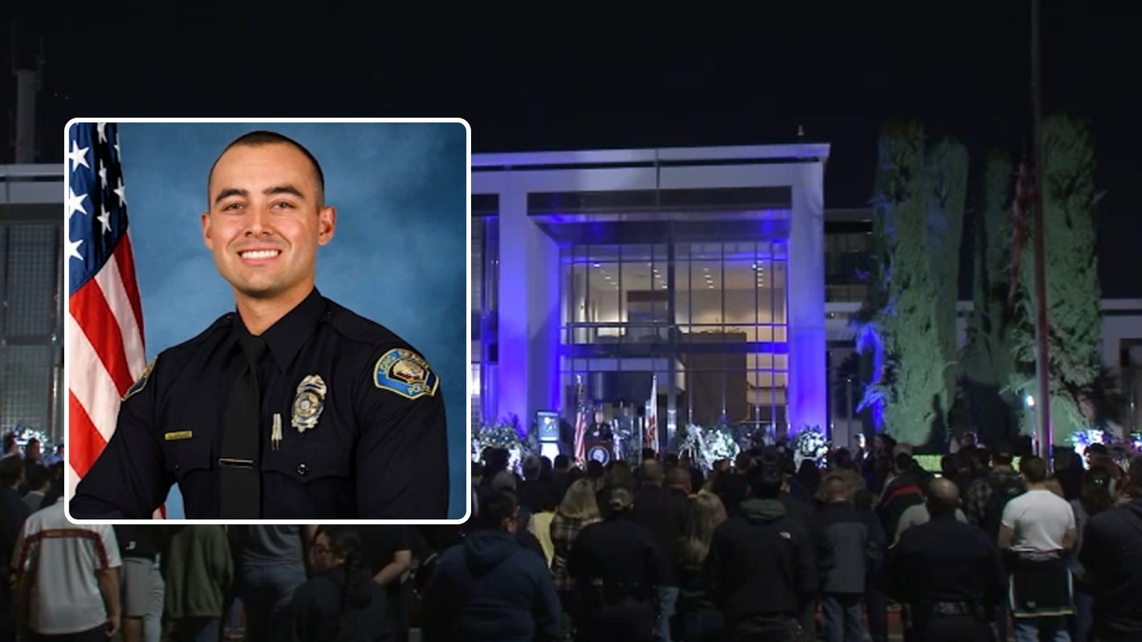 Officer Alec Sanders death: Hundreds gather for vigil in honor of ...