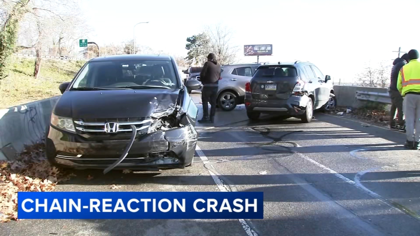7 vehicles involved in chain-reaction crash in Philadelphia's Hunting ...