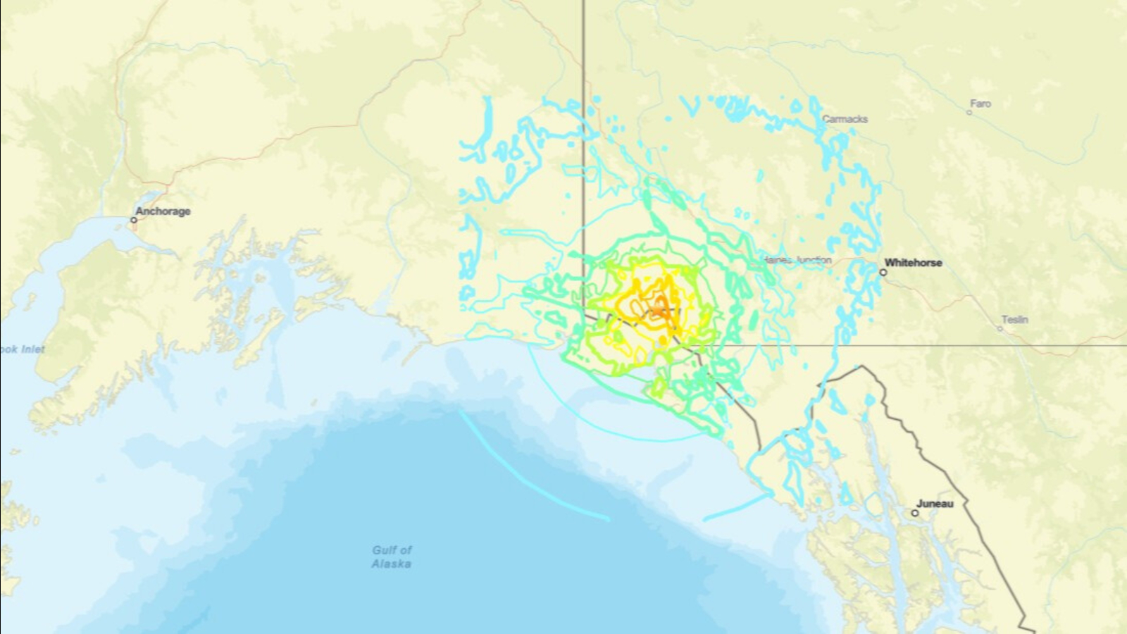 Magnitude-7.0 earthquake hits remote wilderness along Alaska-Canada ...