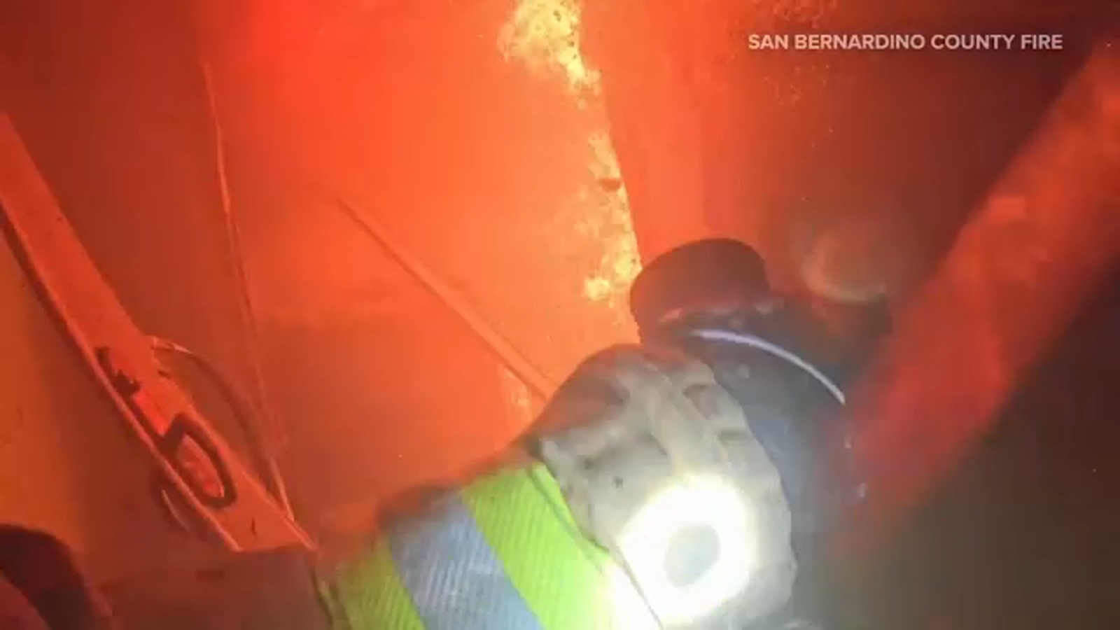Dramatic video shows San Bernardino County firefighters knock down ...