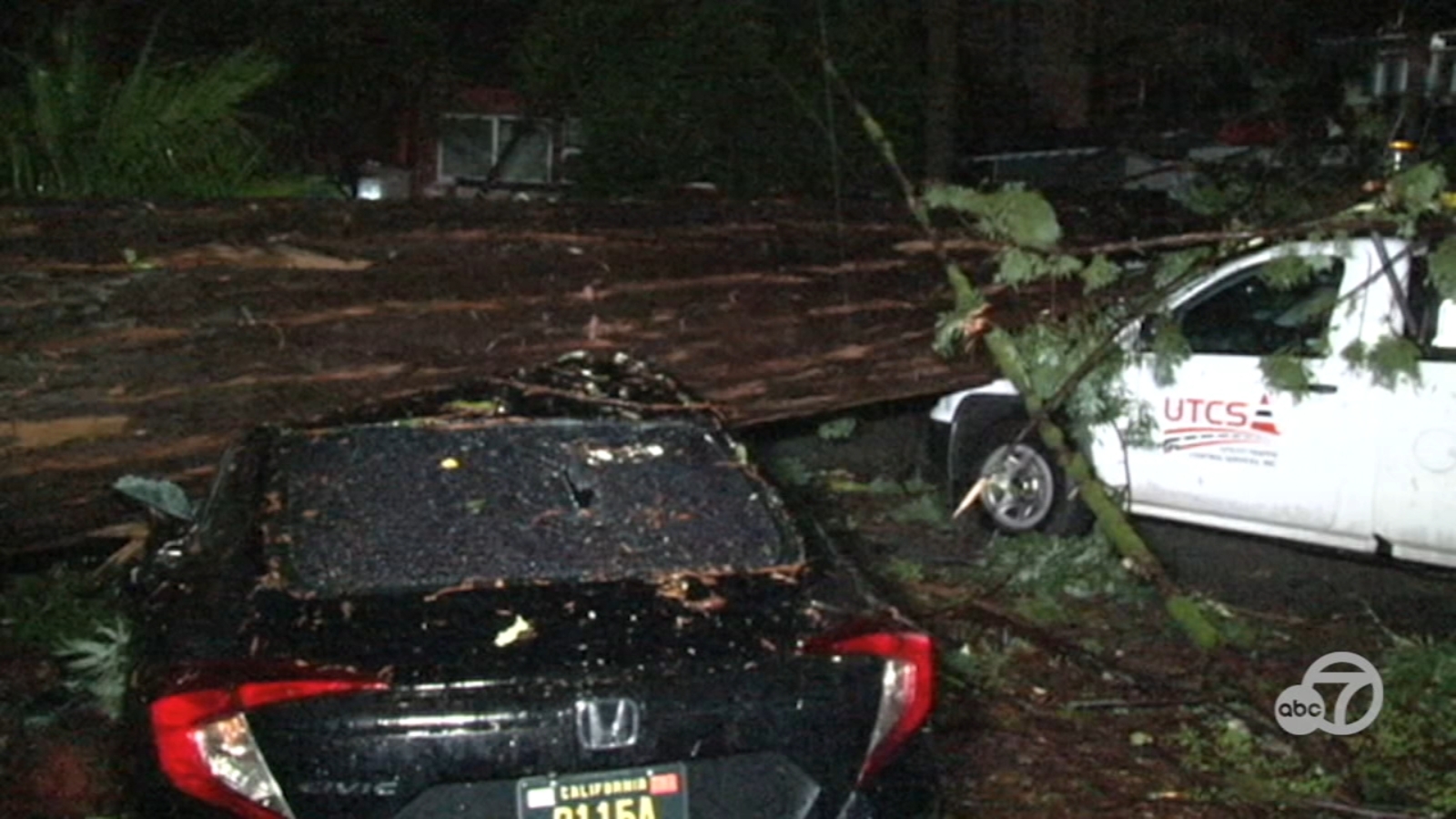Redwood tree crushes 3 vehicles and part of a home in the North Bay ...