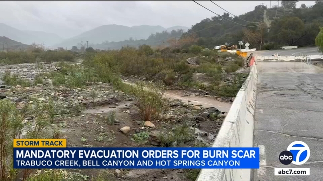 Mandatory evacuation orders in effect for Airport Fire burn scar in OC ...