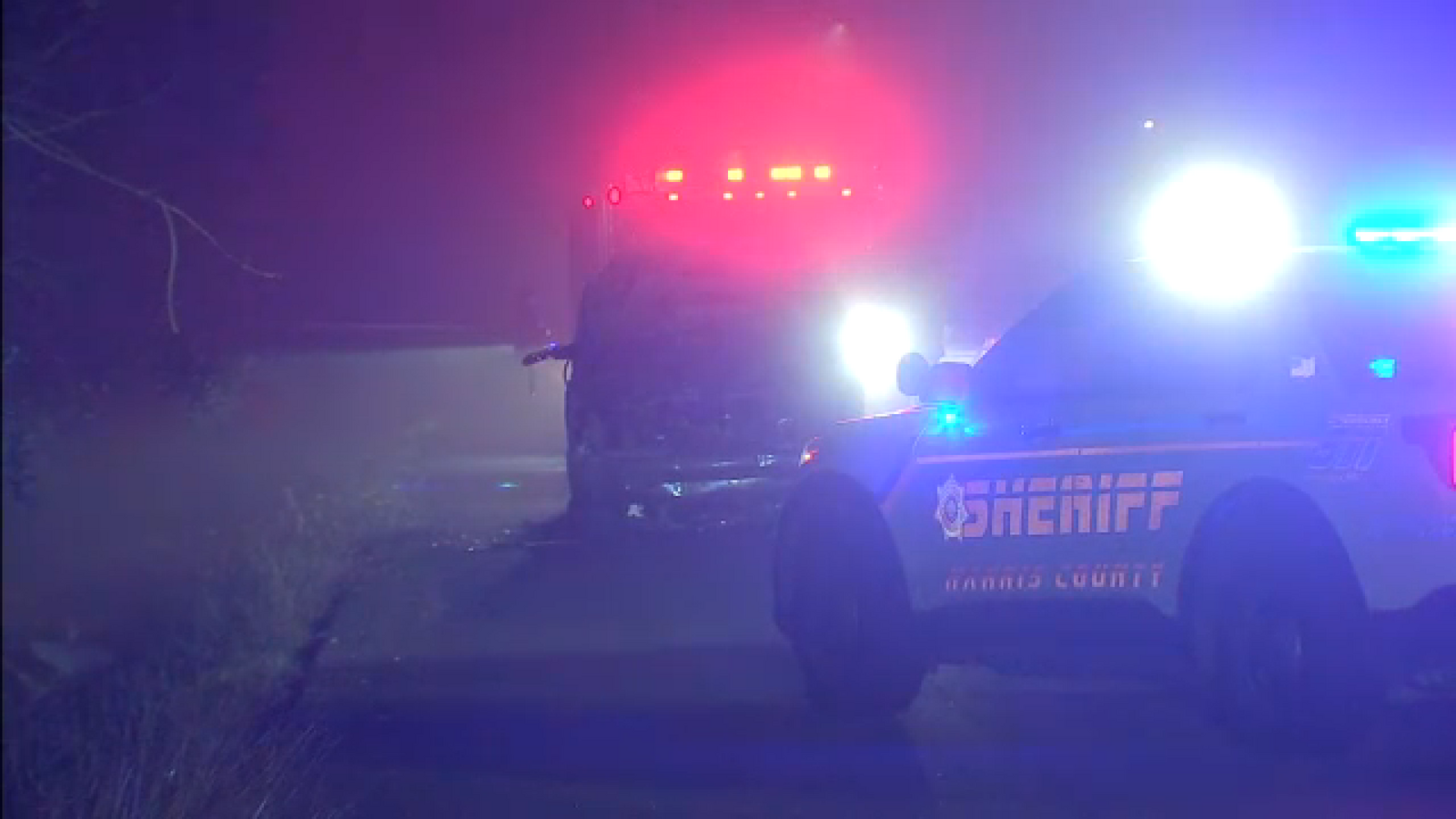 Body discovered after pickup truck burns in SW Harris County on ...