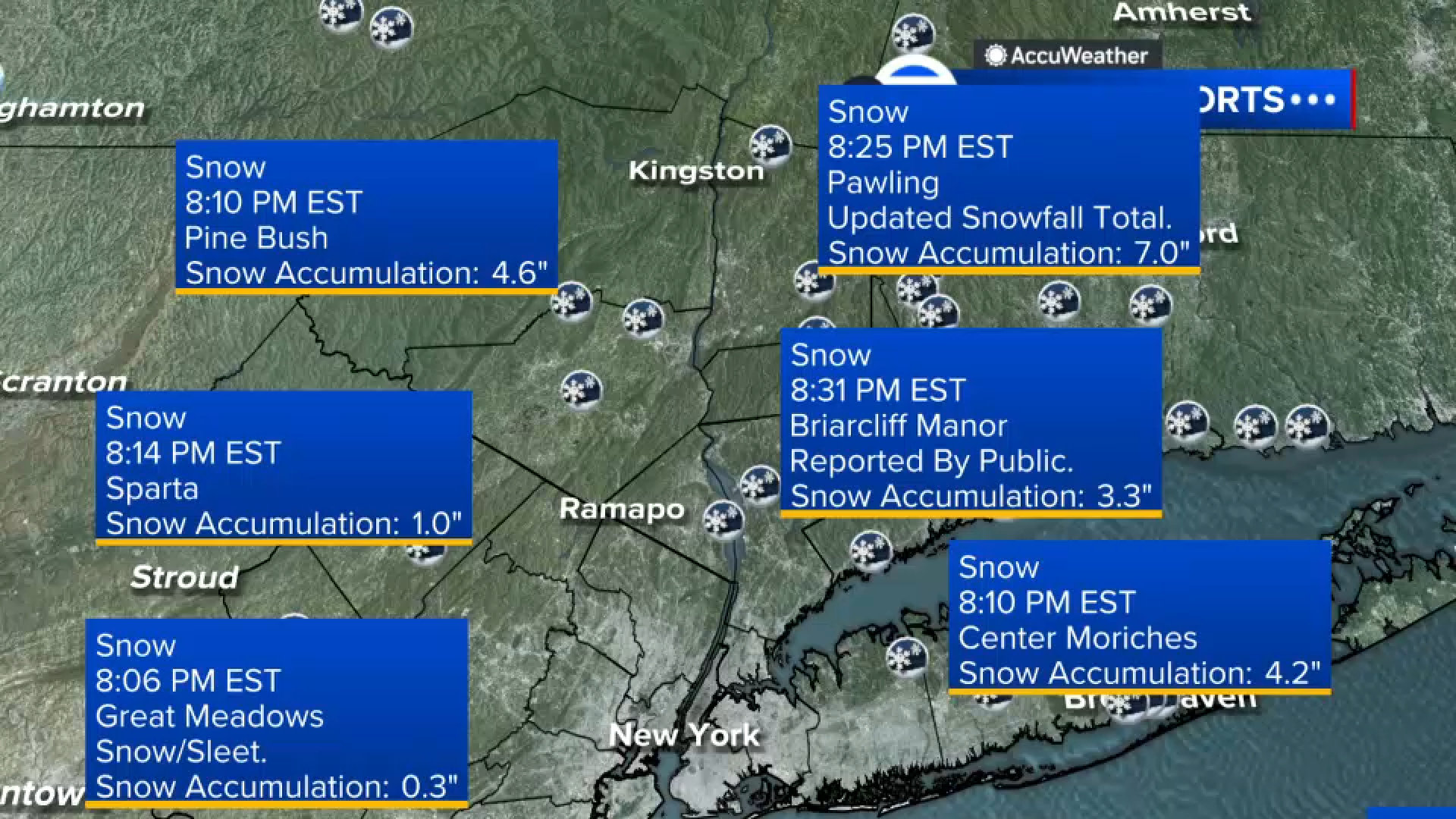 How much snow so far? - ABC7 New York