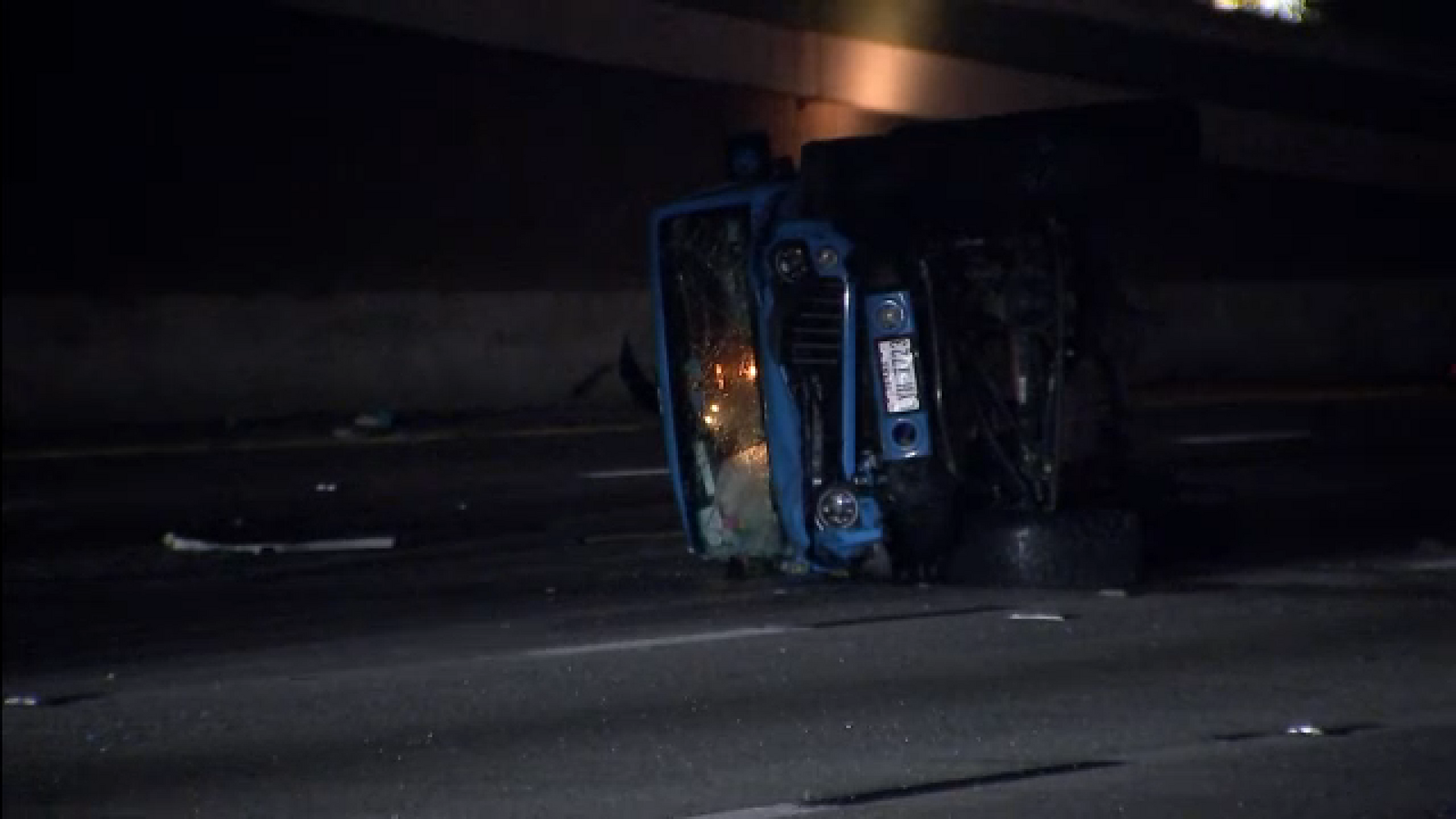 Woman with flat tire rear-ended and killed along I-45, causing rollover ...