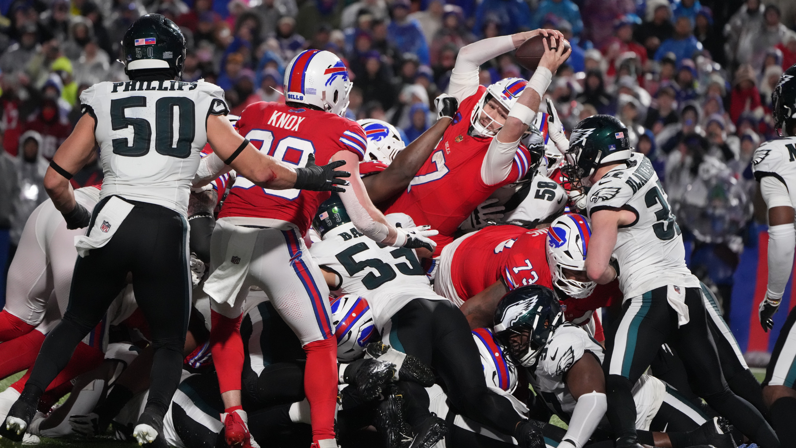 Eagles hang on to beat Bills 13-12 when Josh Allen misses an open ...