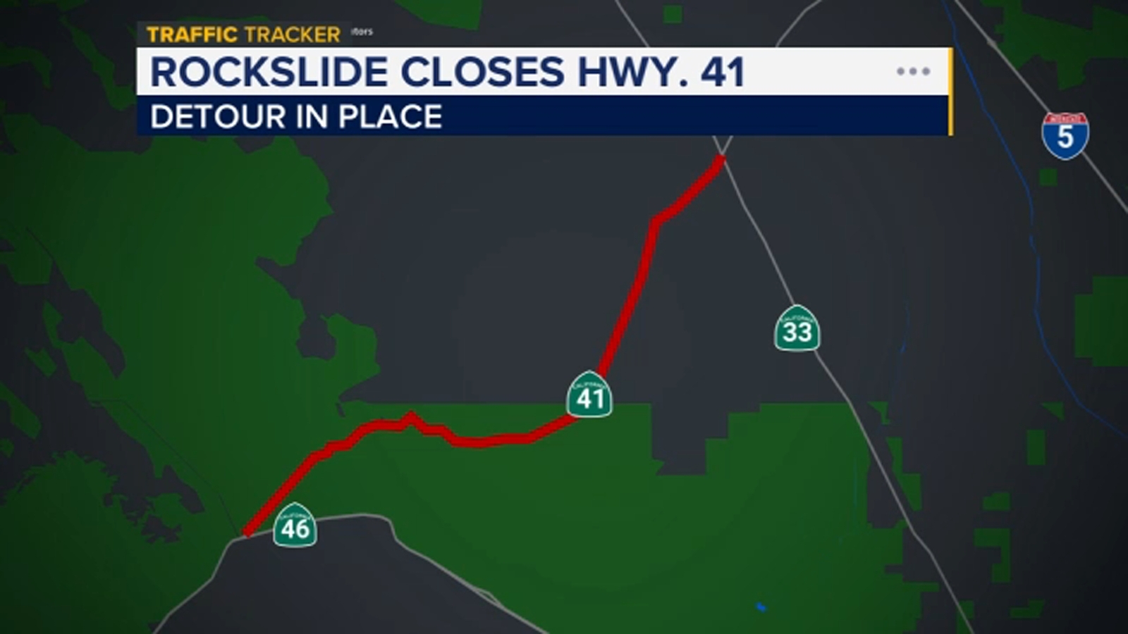 Rockslide forces closure of Highway 41, no timeline for reopening ...