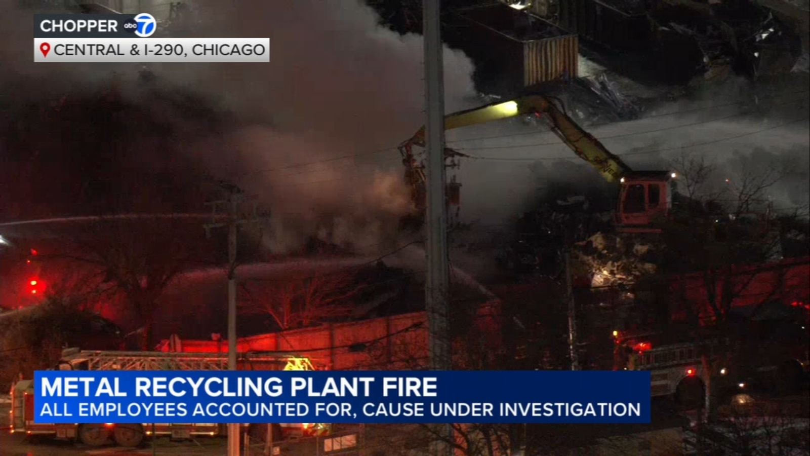 Chicago Fire Department battles blaze at Central Metal Recycling on ...