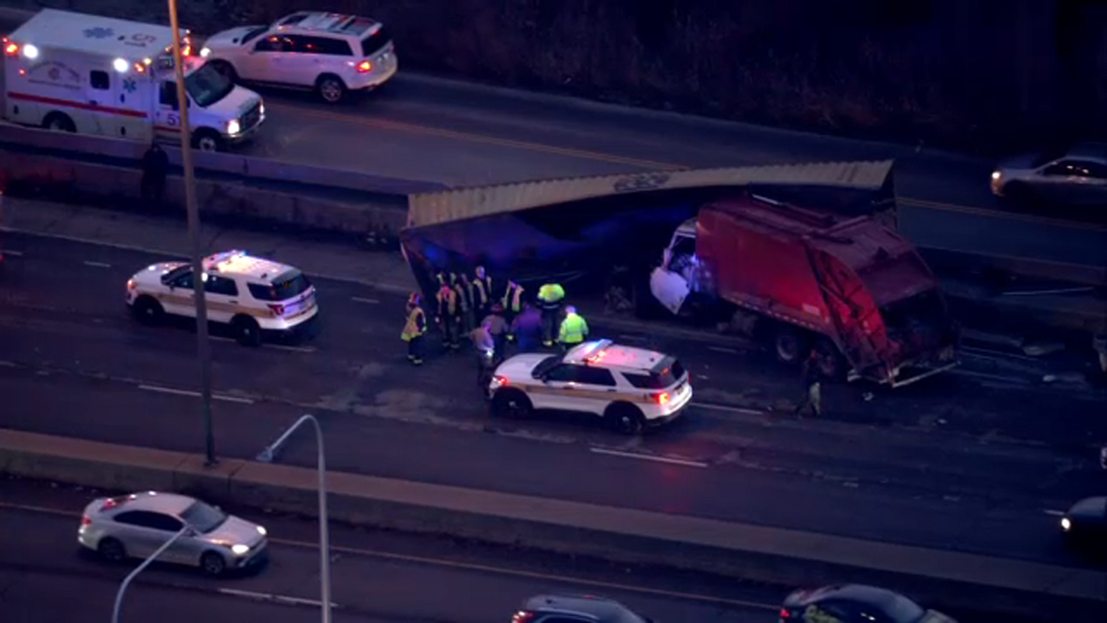 Driver injured in semi trailer, garbage truck crash on Bishop Ford ...