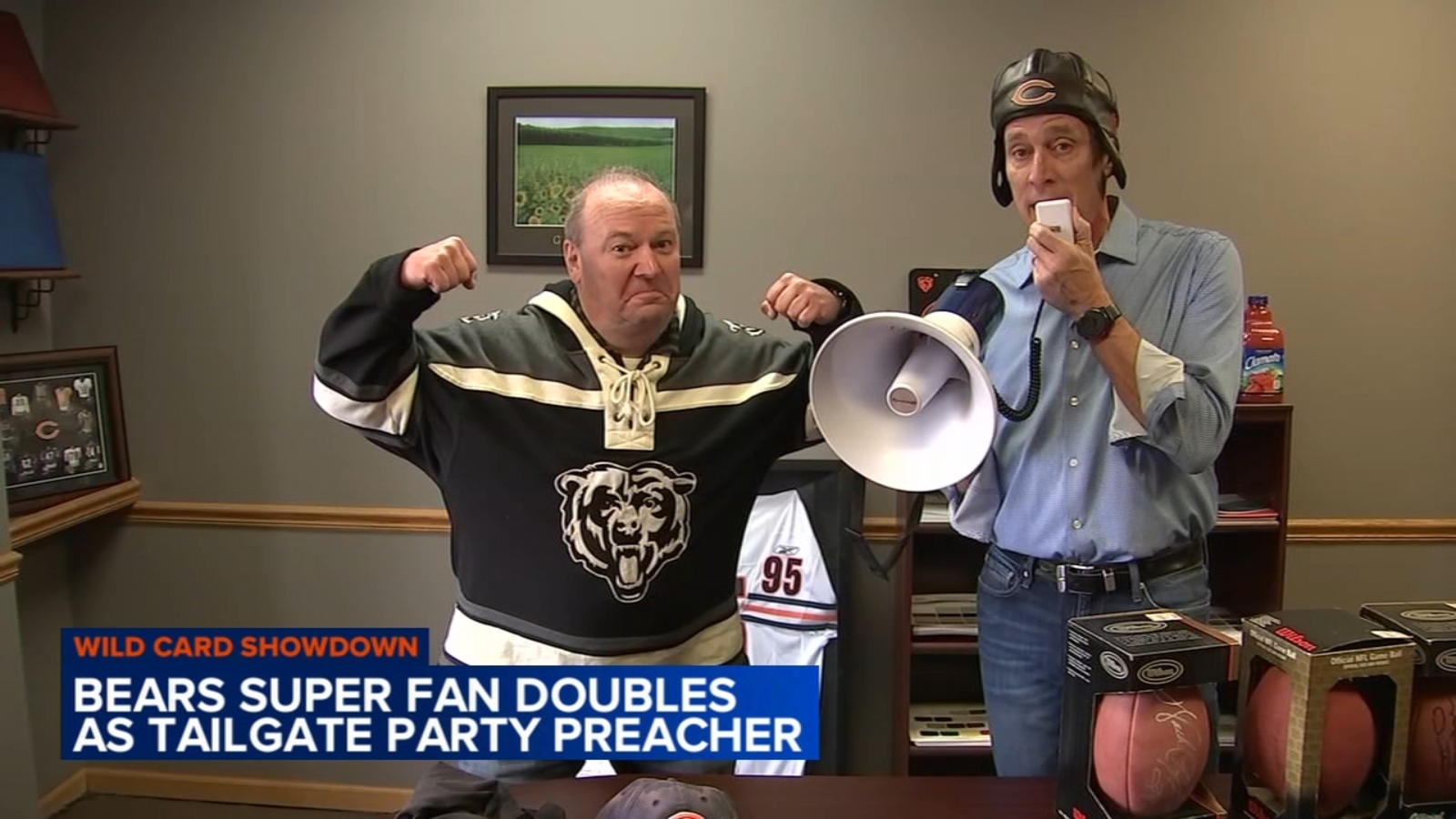 Chicago Bears tailgate preacher Brad Meyer preparing famous pre-game ...