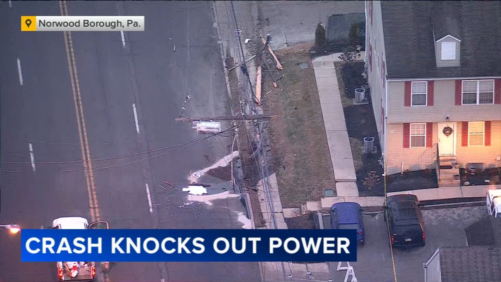 Driver asleep at the wheel crashes into utility poles, knocks out power ...