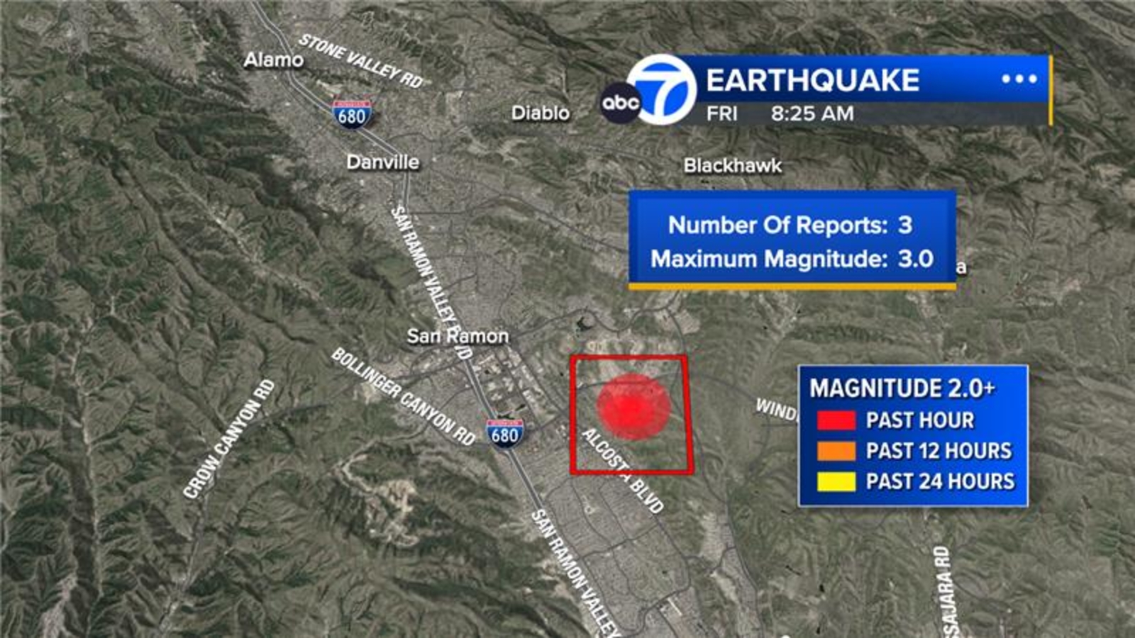 Several earthquakes, strongest being magnitude 3.0, strike near San ...