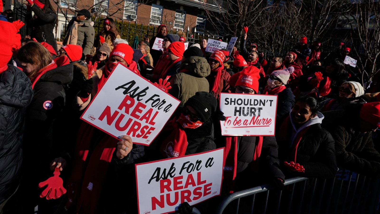 NYC nurse strike: Thousands of union hospital workers hit the picket ...