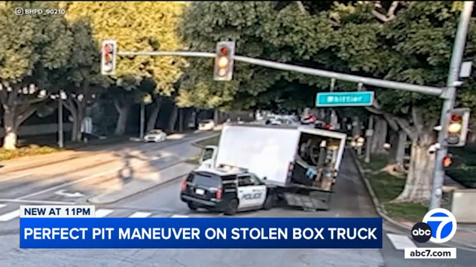 Beverly Hills chase: Video shows police execute PIT maneuver on stolen ...
