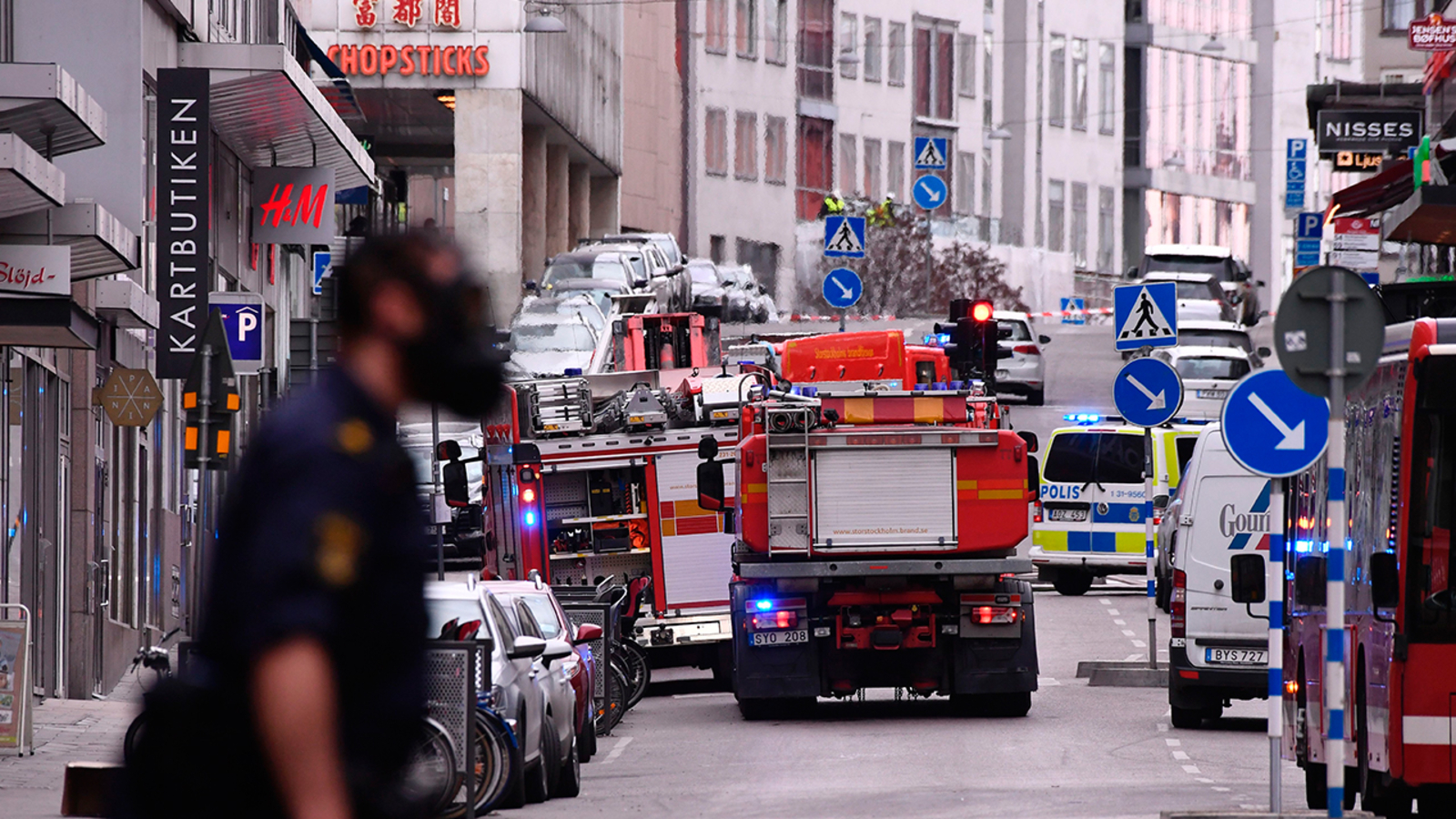 PHOTOS: Scene after vehicle drives into pedestrians in Stockholm ...