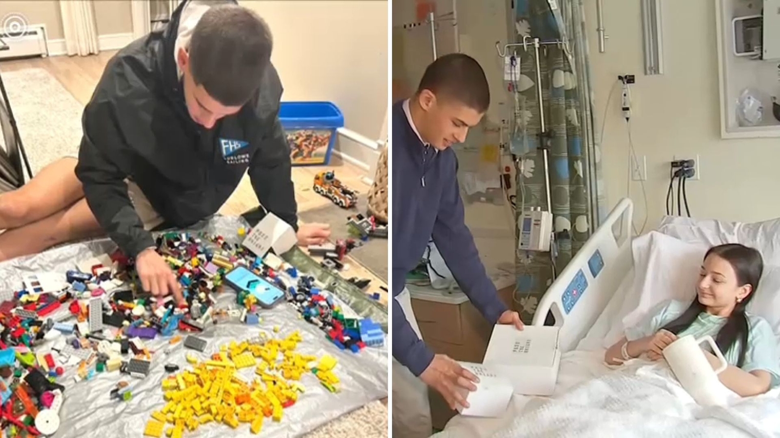 Teen athlete donates custom LEGO therapy kits to surgery patients after ...