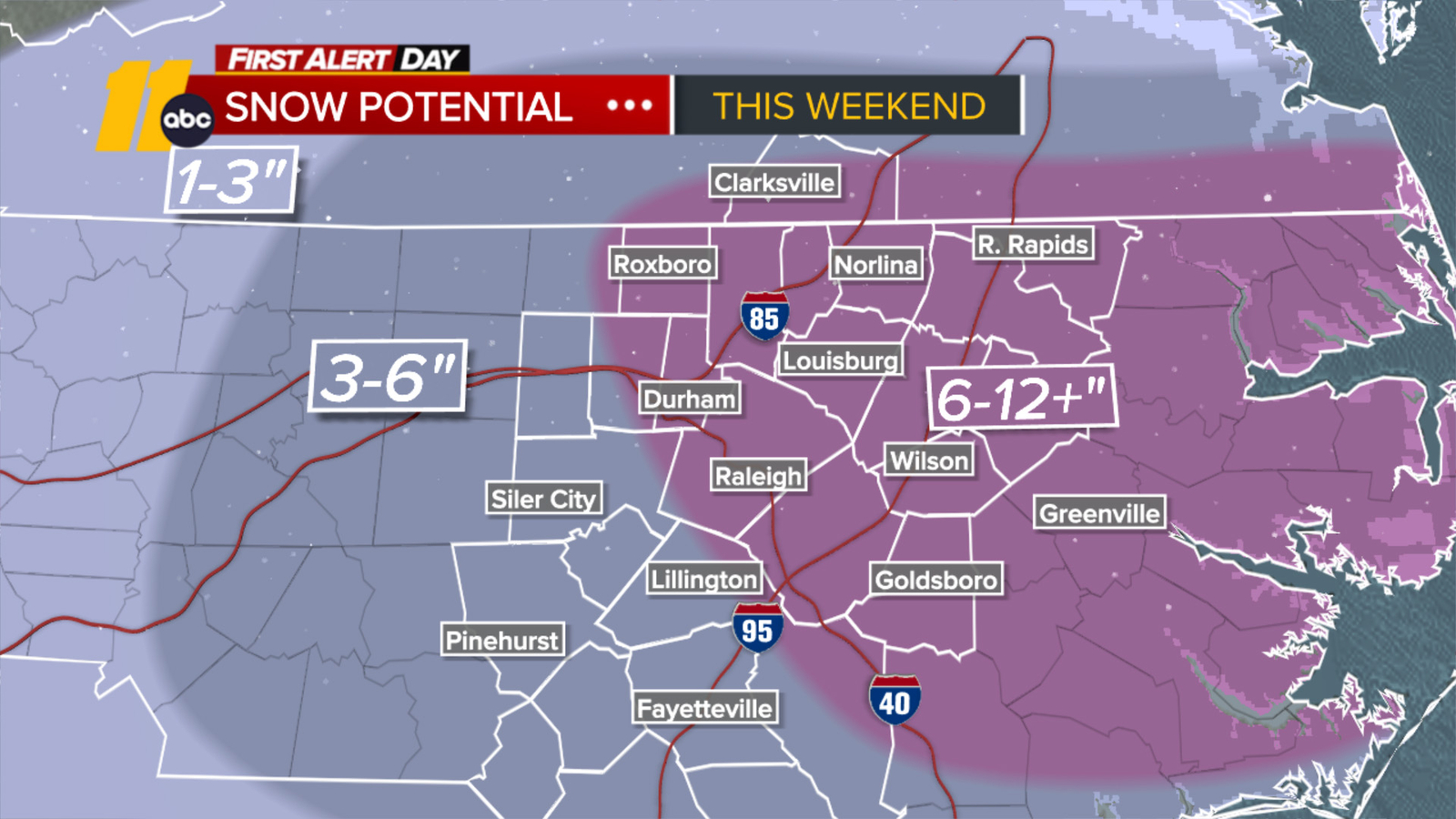 Snow should begin to fall late Friday into Saturday - ABC11 Raleigh-Durham