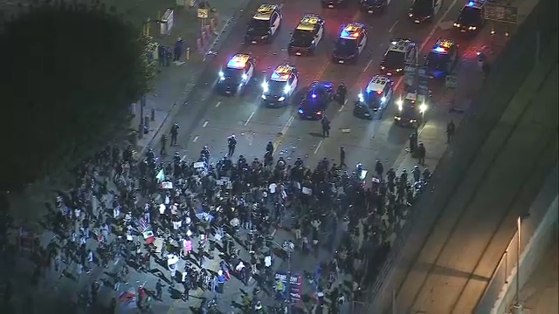 Some protesters arrested after dispersal order issued in DTLA - ABC7 ...