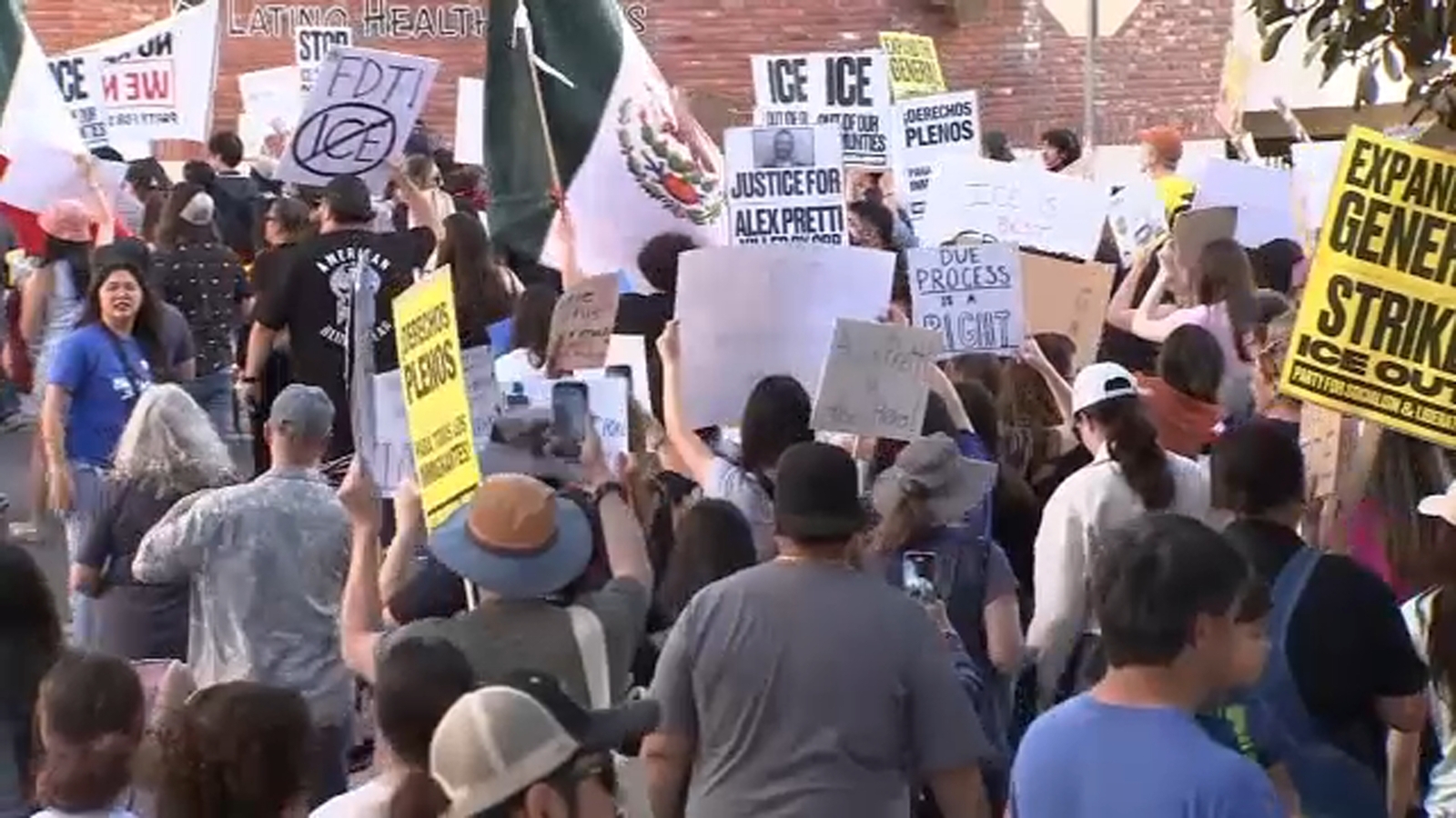 National anti‑ICE demonstrations draw large crowds across Orange County ...