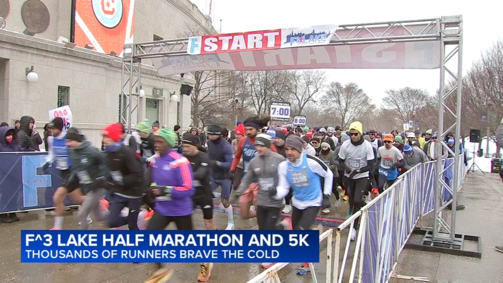 Chicago running events: Thousands of runners brave snow, cold for F^3 ...