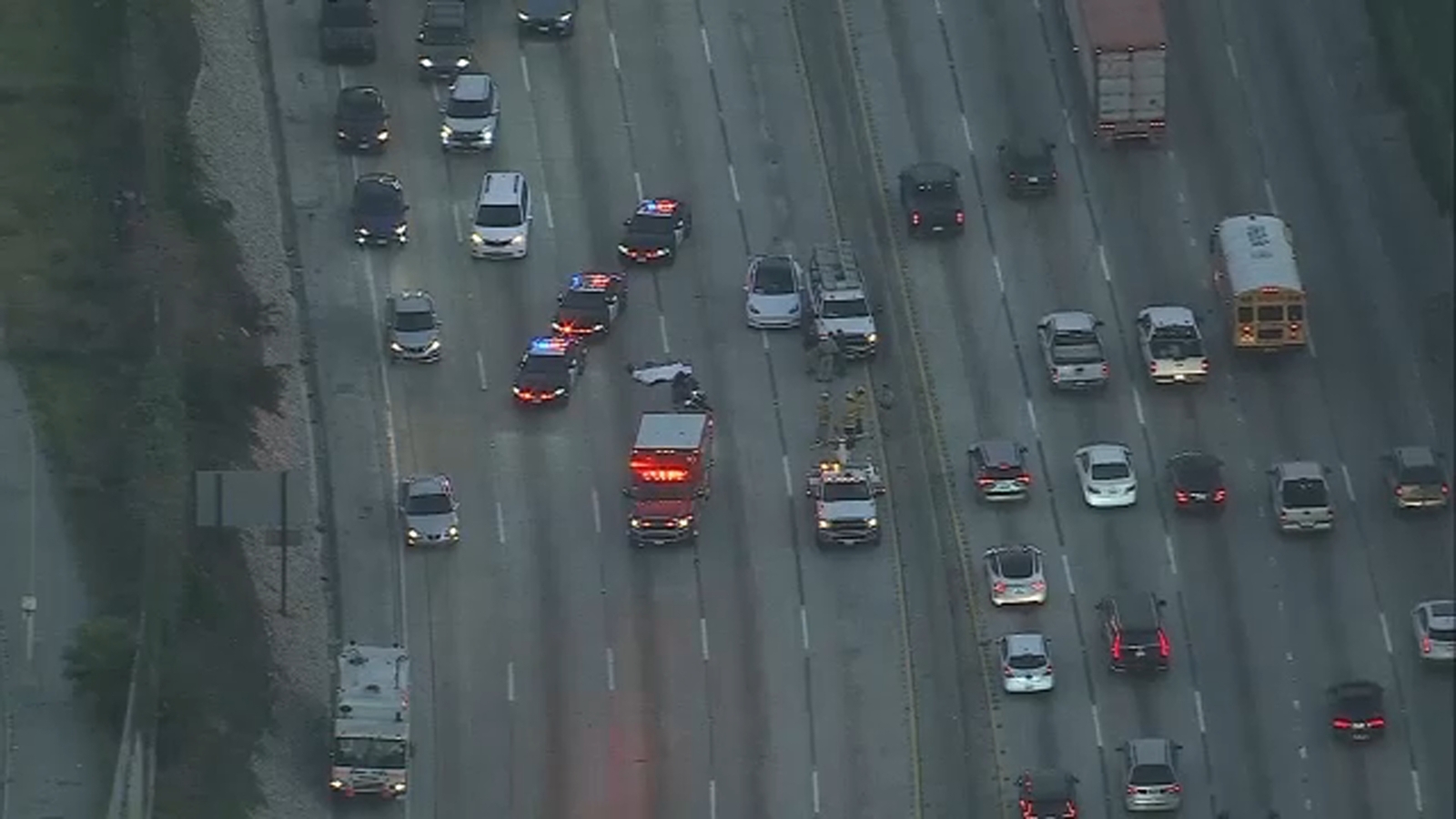 Motorcyclist killed in crash on 110 Freeway in South Los Angeles - ABC7 ...