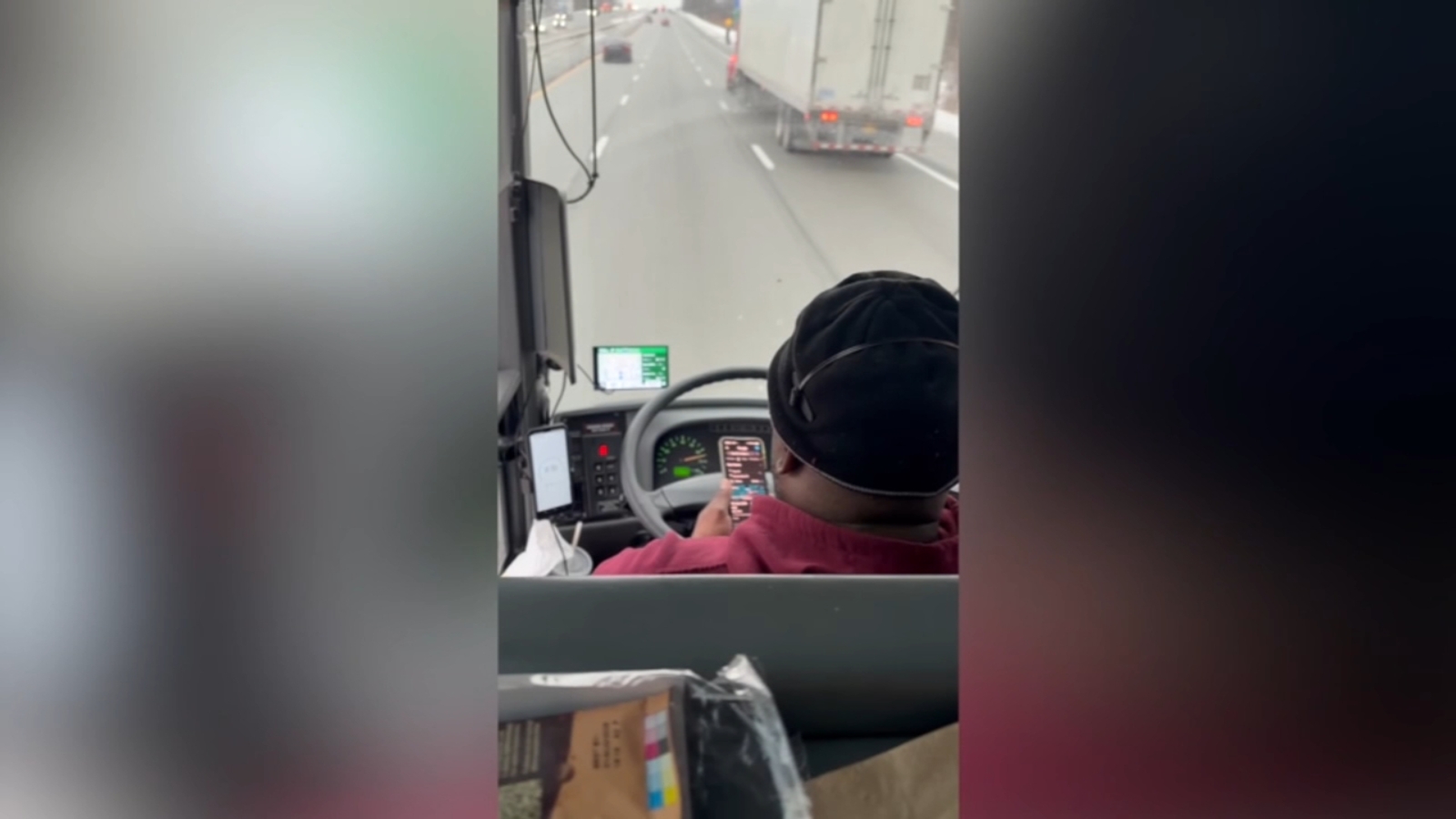 Quintessence Travels bus driver texts during snowy drive from Chicago ...