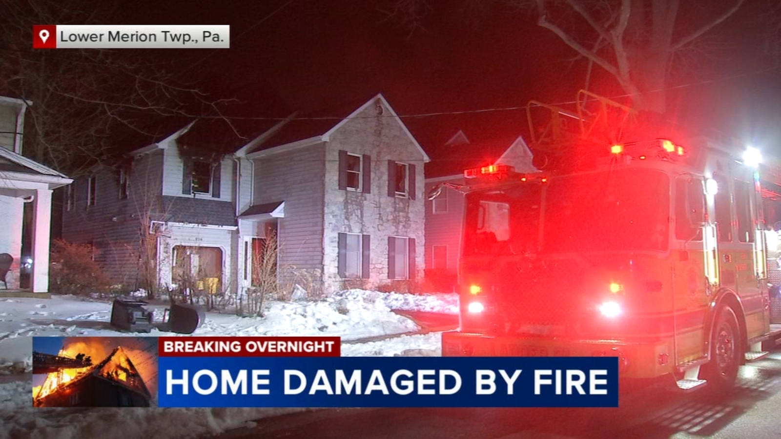 Home severely damaged by fire in Lower Merion Township, Pennsylvania ...