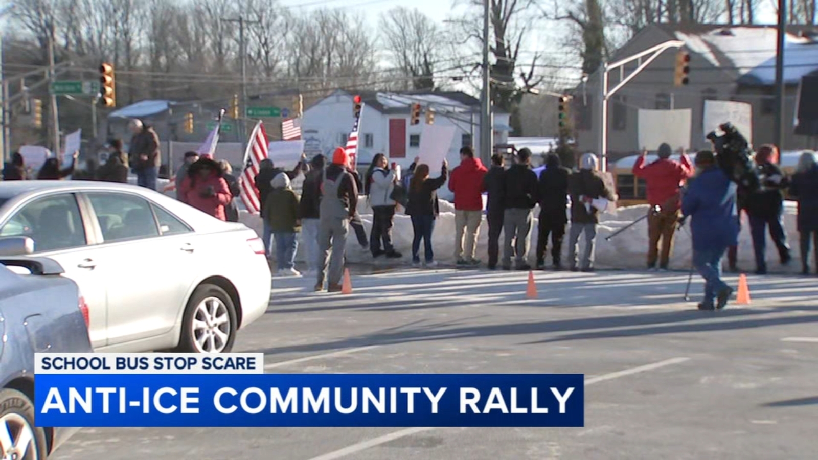 Protest follows ICE activity near Lindenwold, New Jersey school bus ...