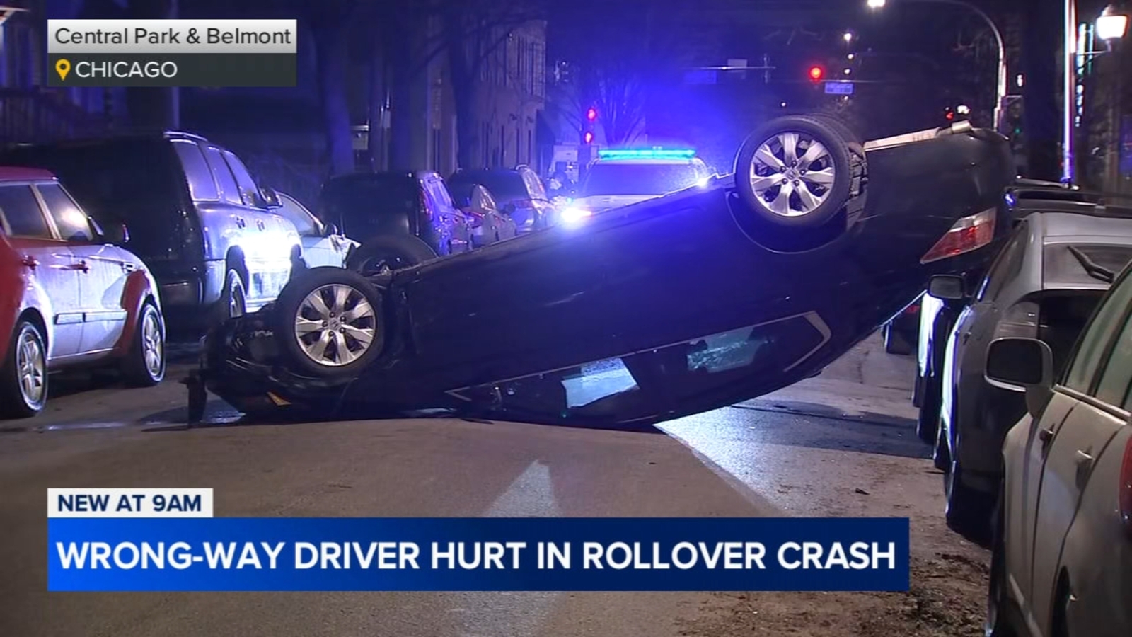 Wrong-way driver injured in rollover car crash near North Central Park ...