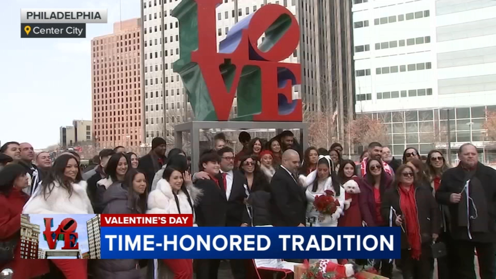 Weddings, Photo Ops and Love on display at Love Park this Valentine's ...