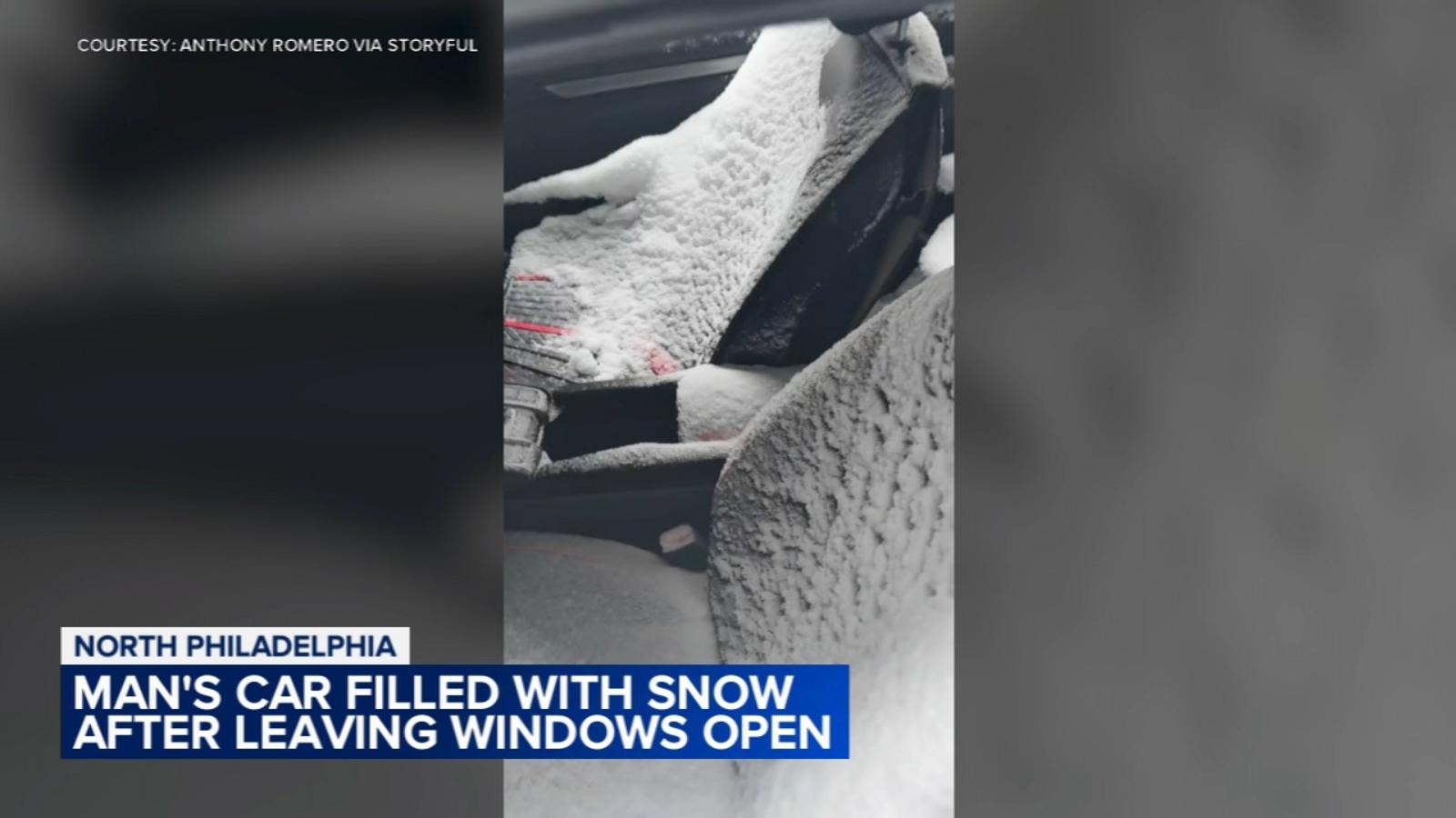 Philadelphia man finds car filled with snow after key fob mishap - 6abc ...
