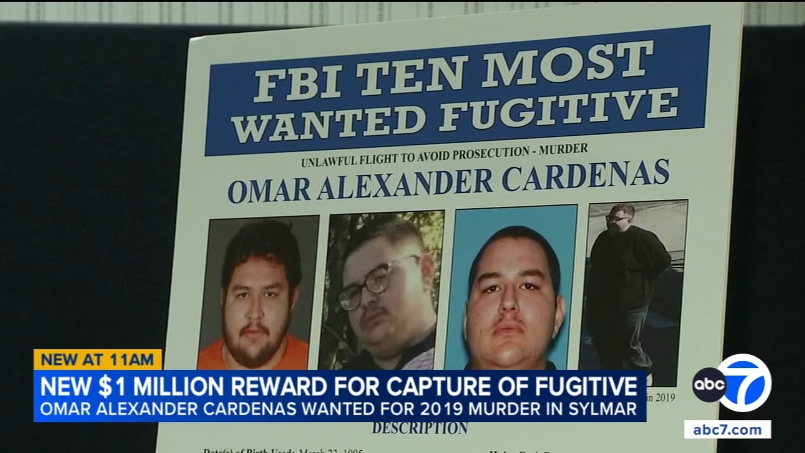 FBI increases reward to $1 million for Omar Alexander Cardenas, 'Top 10 ...