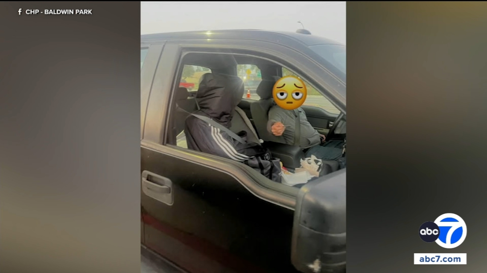 Driver tries to fool carpool lane on 10 Freeway in West Covina with ...