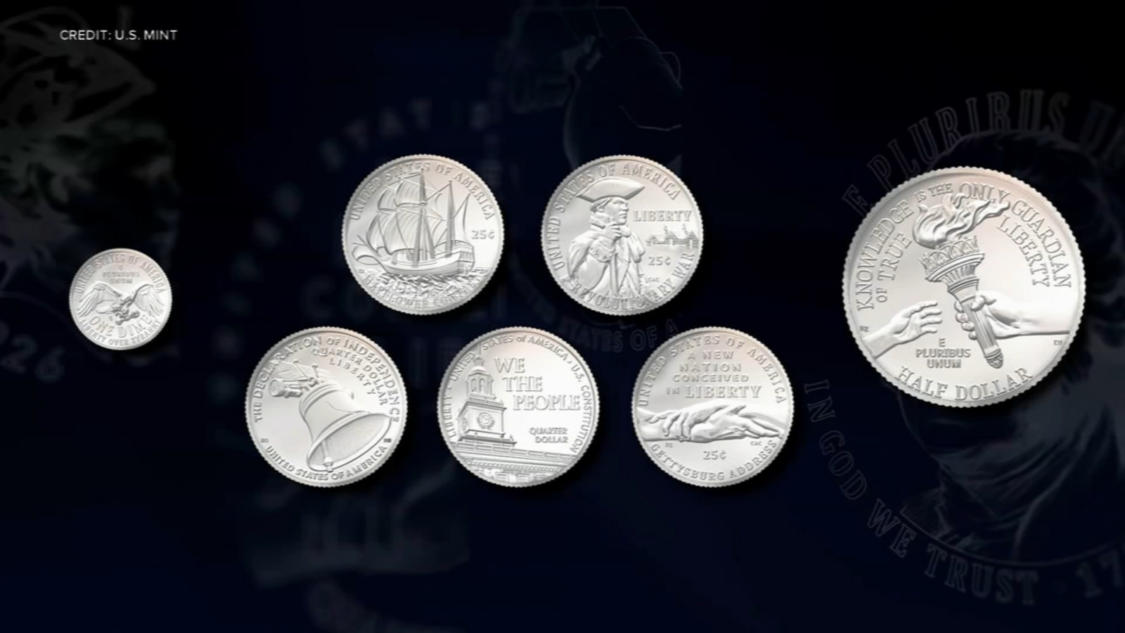 US Mint releases new commemorative coins to celebrate America's 250th ...